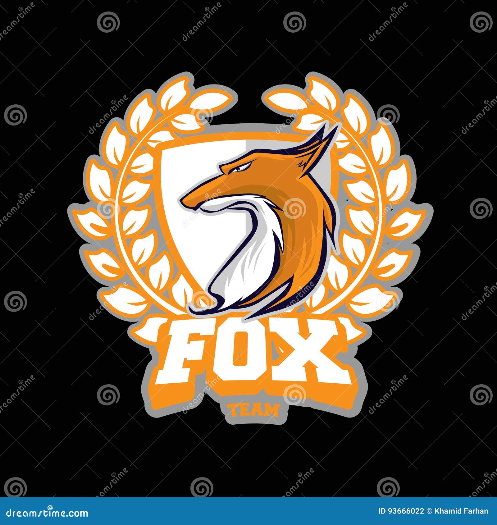 Fox Team Logo illustrazione vettoriale. Illustrazione di coppie - 93666022