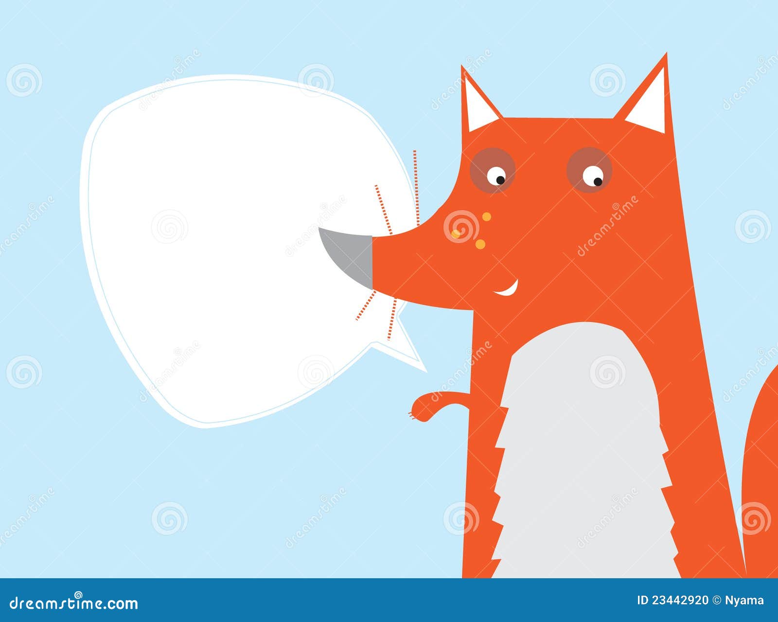 Fox Text Bubble stock illustration. Illustration of information - 23442920