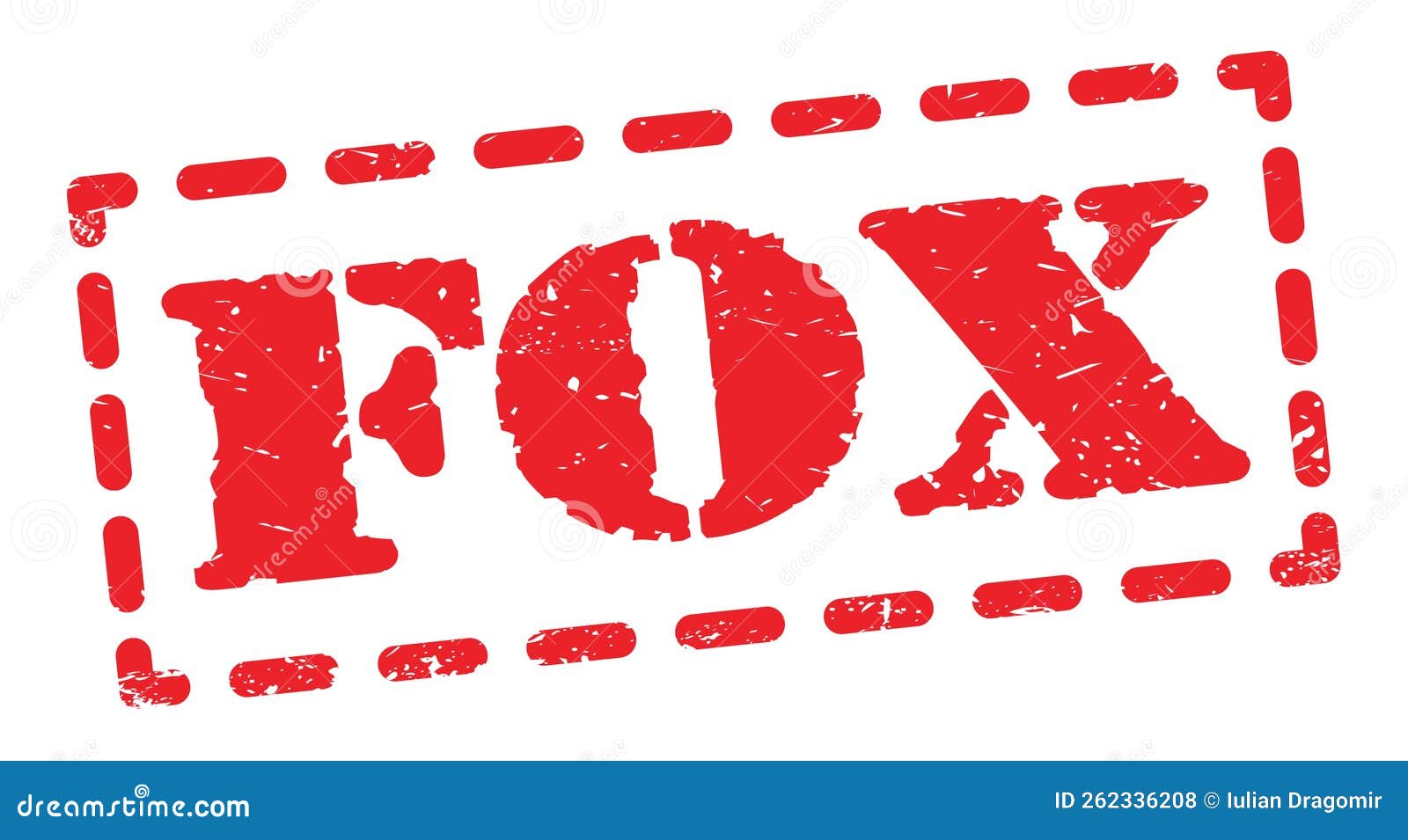 FOX Text Written on Red Stamp Sign Stock Illustration - Illustration of ...