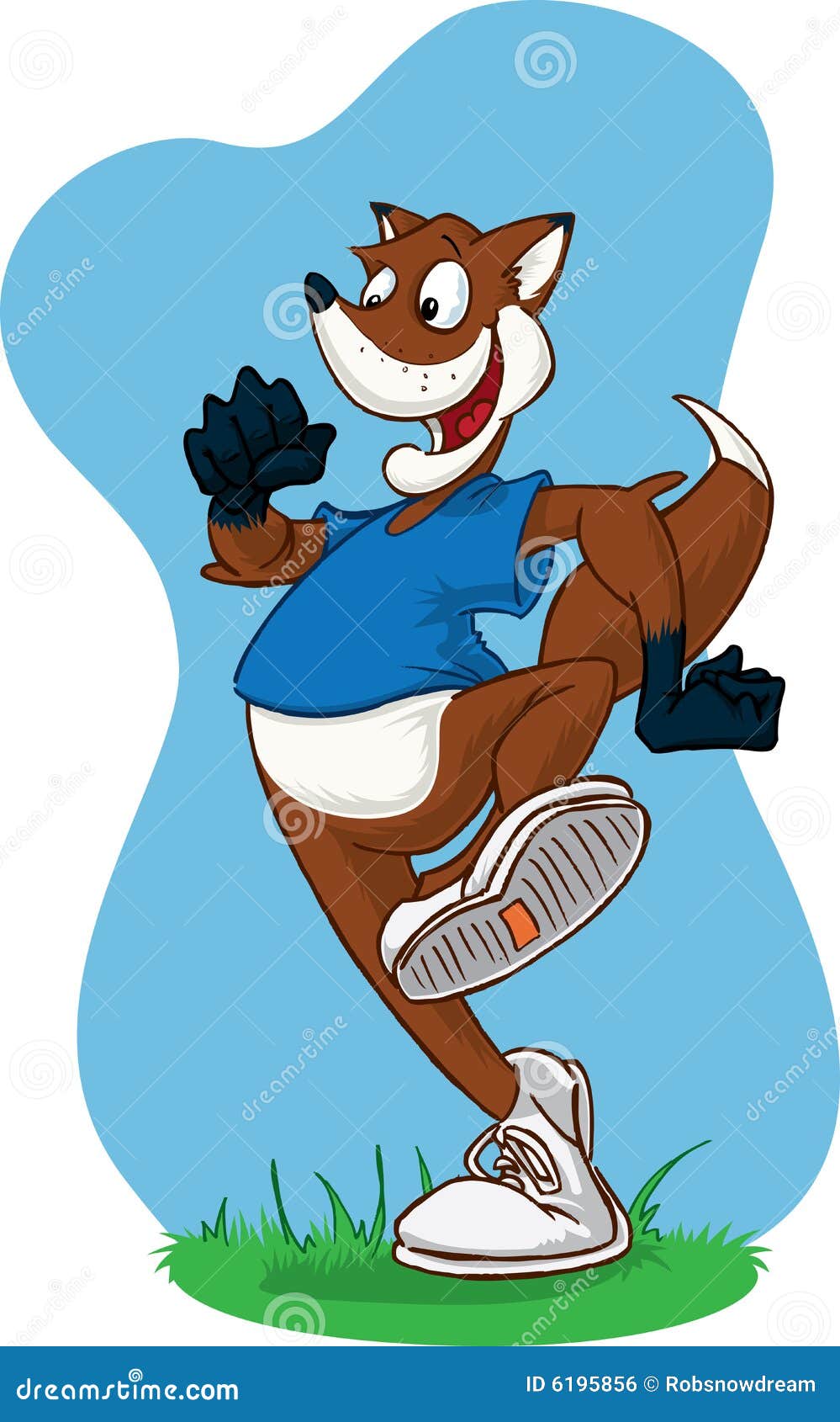 Fox Trot stock vector. Illustration of painting, running - 6195856