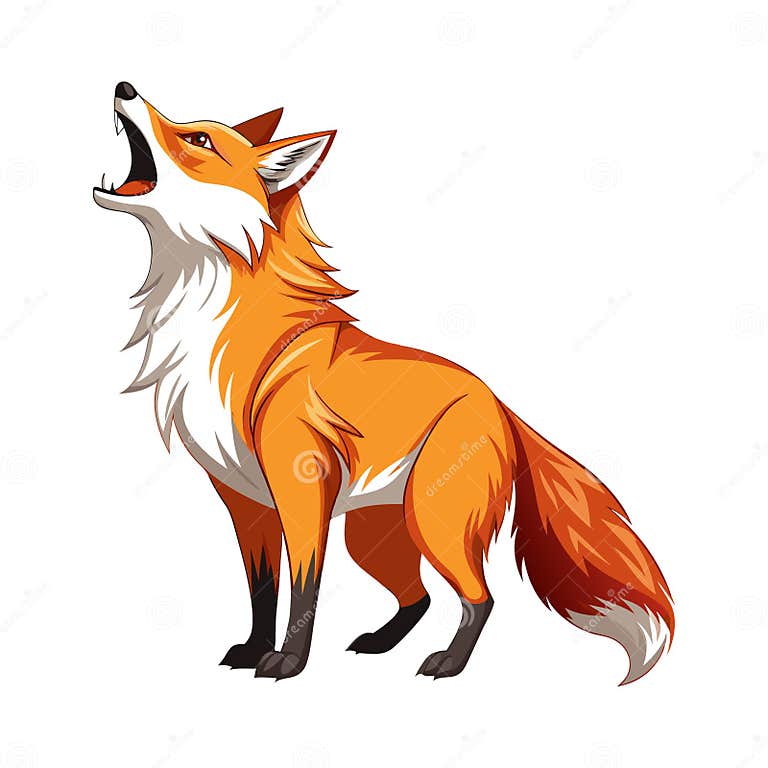 Fox in Various Poses - Vector Illustration of Different Fox Poses for ...