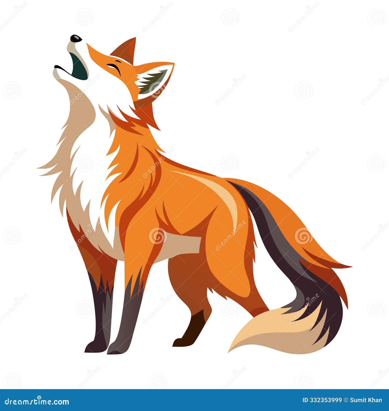 Fox in Various Poses - Vector Illustration of Different Fox Poses for ...