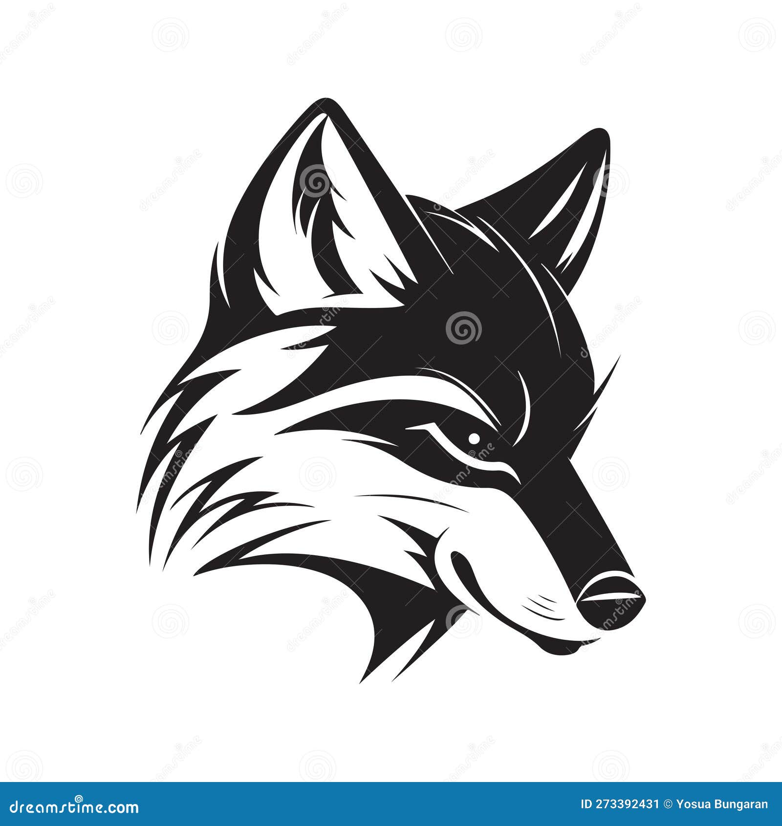 Fox, Vector Concept Digital Art, Hand Drawn Illustration Stock ...