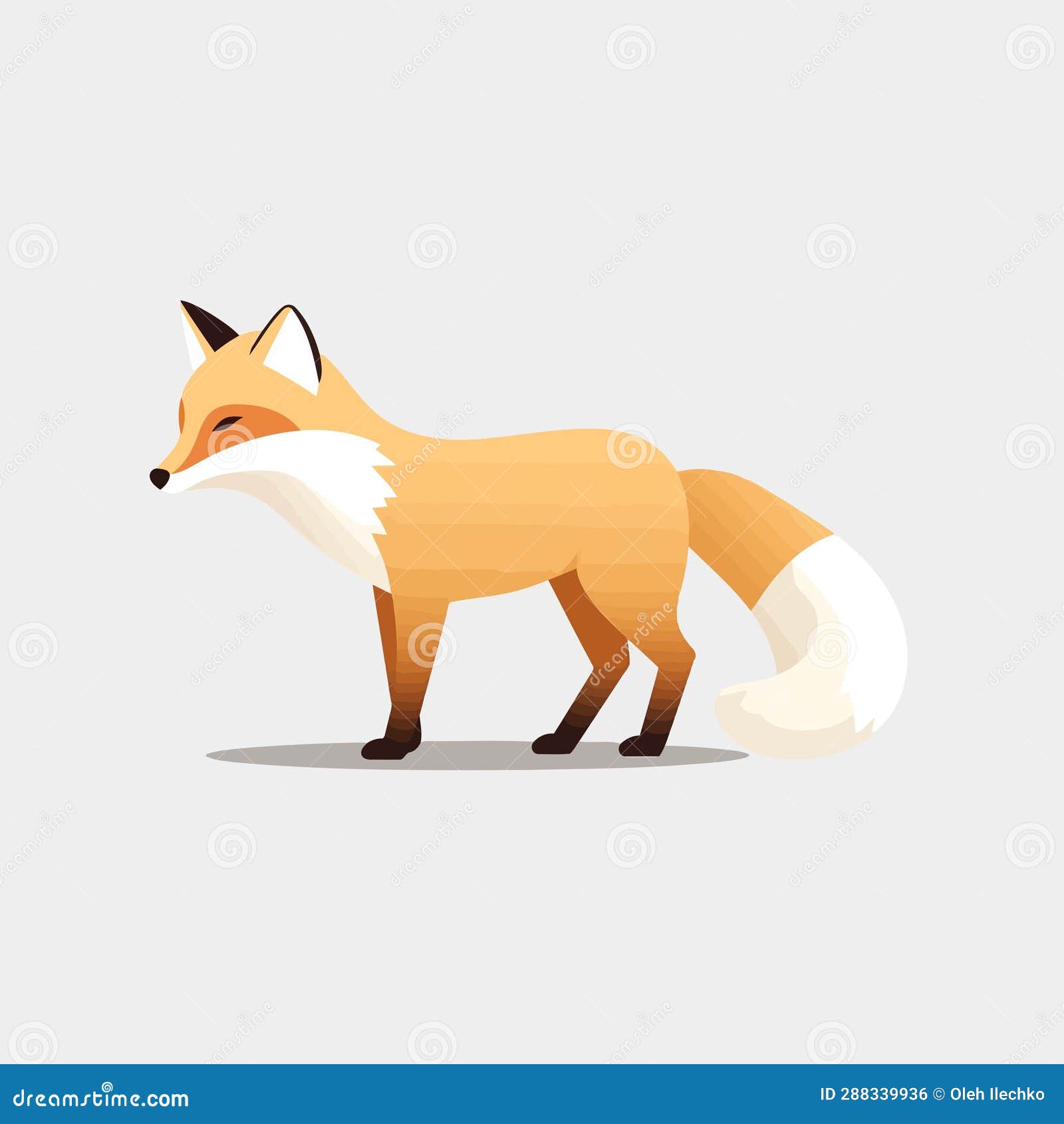 Fox Vector Flat Minimalistic Asset Isolated Illustration Stock Vector ...