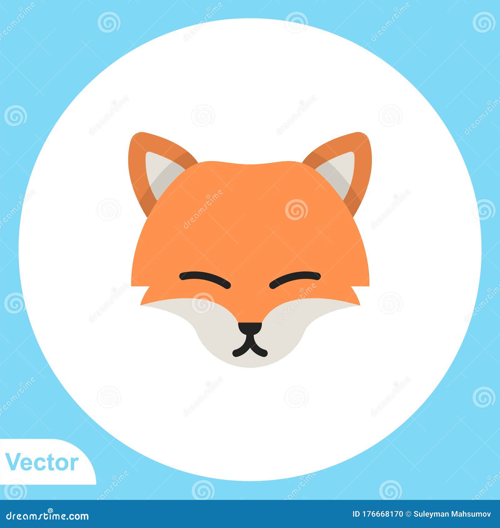 Fox Vector Icon Sign Symbol Stock Illustration - Illustration of logo ...