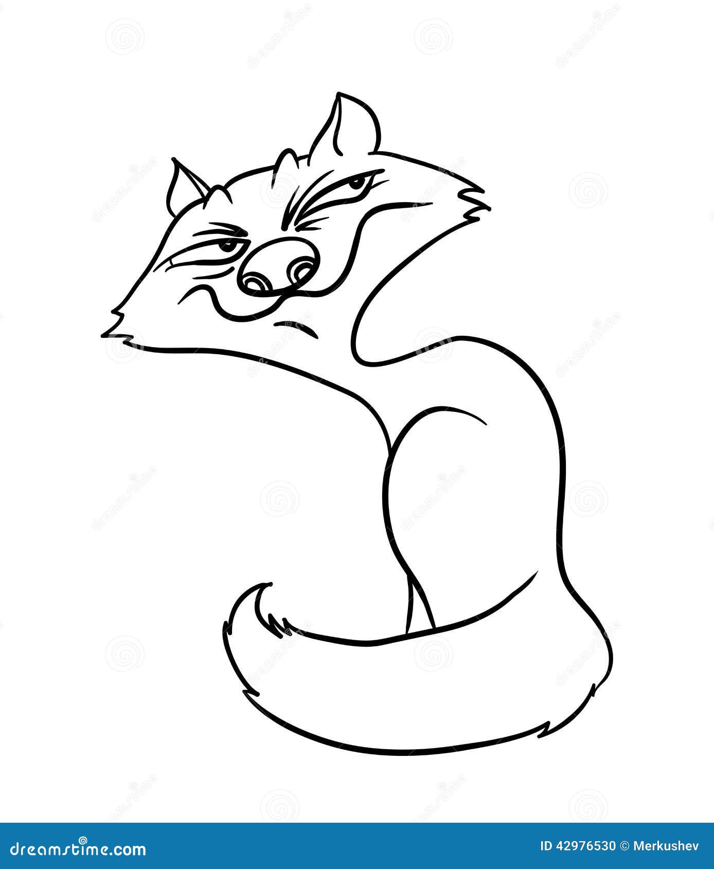 Fox, vector illustration stock vector. Illustration of cute - 42976530