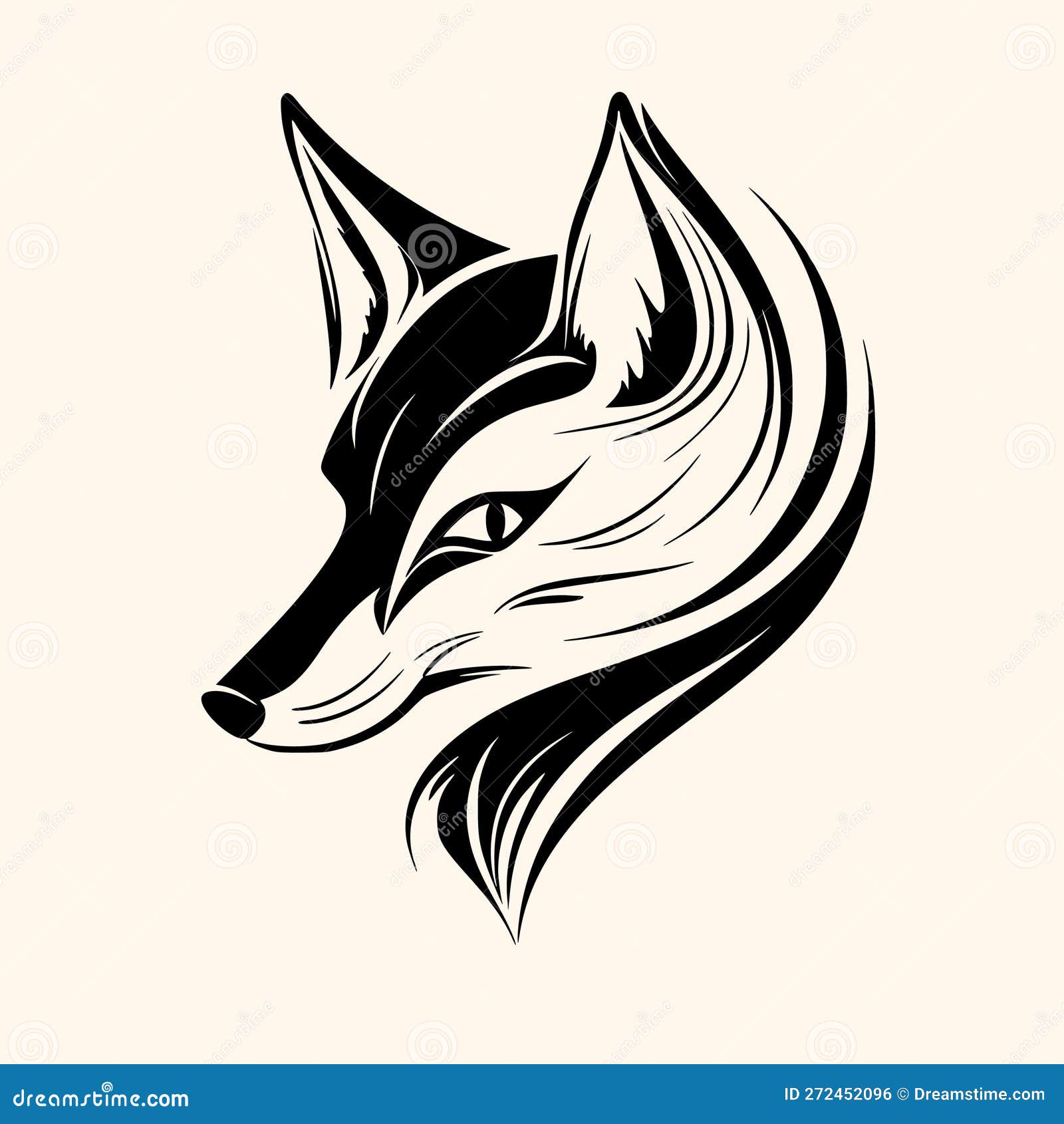 Fox Vector for Logo or Icon, Drawing Elegant Minimalist Style,abstract ...