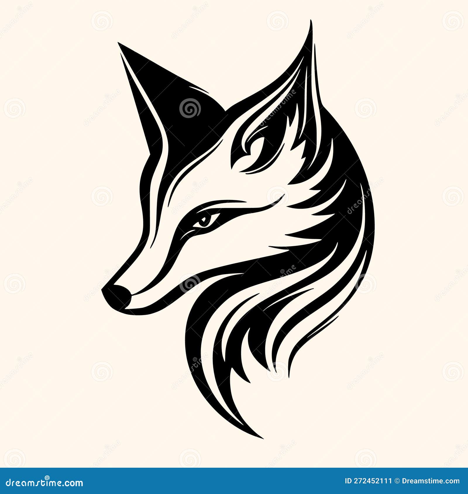 Fox Vector for Logo or Icon, Drawing Elegant Minimalist Style,abstract ...