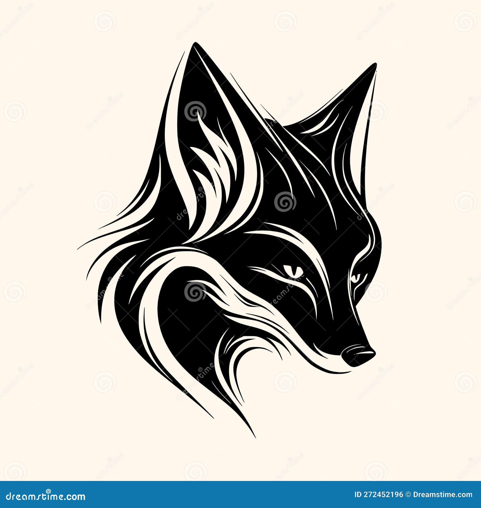 Fox Vector for Logo or Icon, Drawing Elegant Minimalist Style,abstract ...