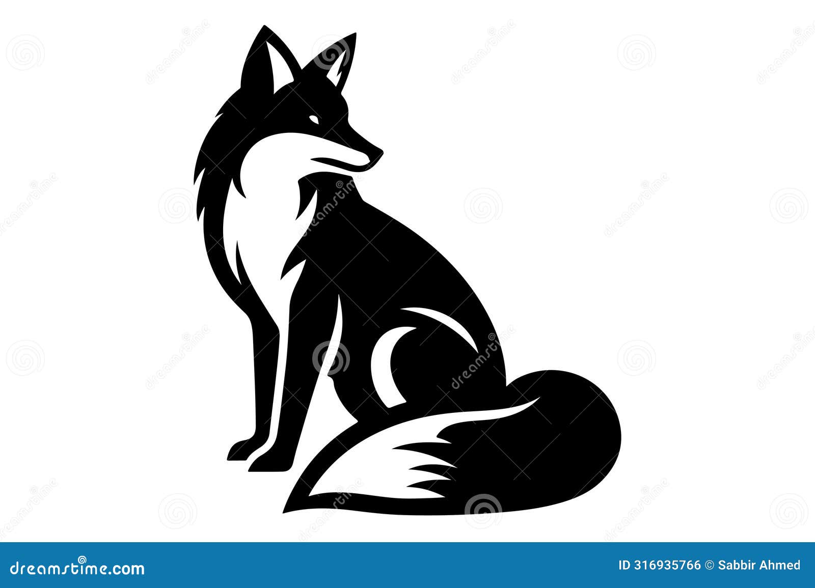 Fox Vector Silhouette, Fox Vector Eps 10 Stock Vector - Illustration of ...