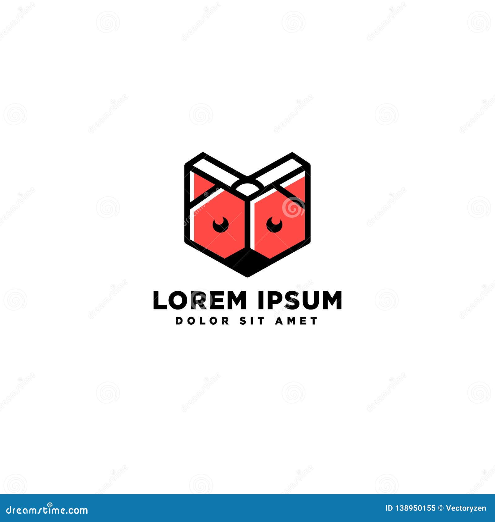 Fox Wolf Book Education Logo Template Vector Illustration Stock Vector ...