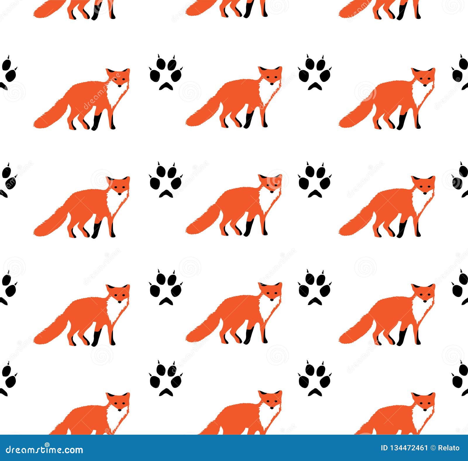Footprints Of Foxes Royalty-Free Stock Photography | CartoonDealer.com ...