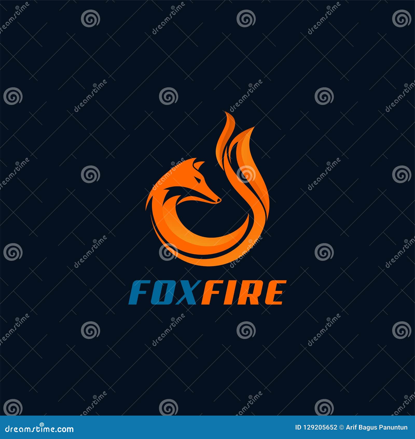 Foxfire Logo Design stock de ilustración. Ilustración de listo - 129205652