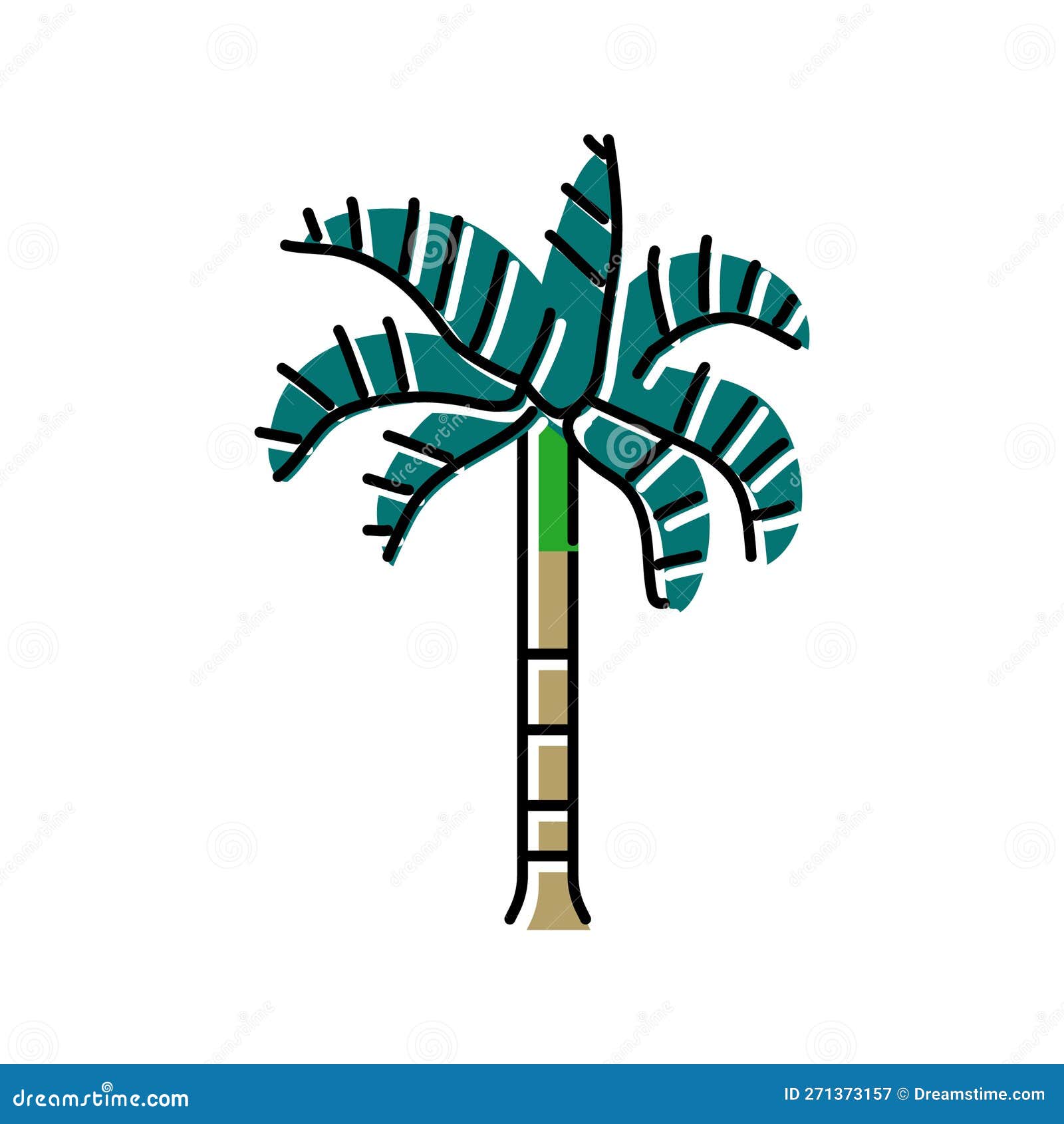 Foxtail Palm Tree Color Icon Vector Illustration Stock Illustration ... Foxtail Palm Tree Color Icon Vector Illustration Stock Illustration ...