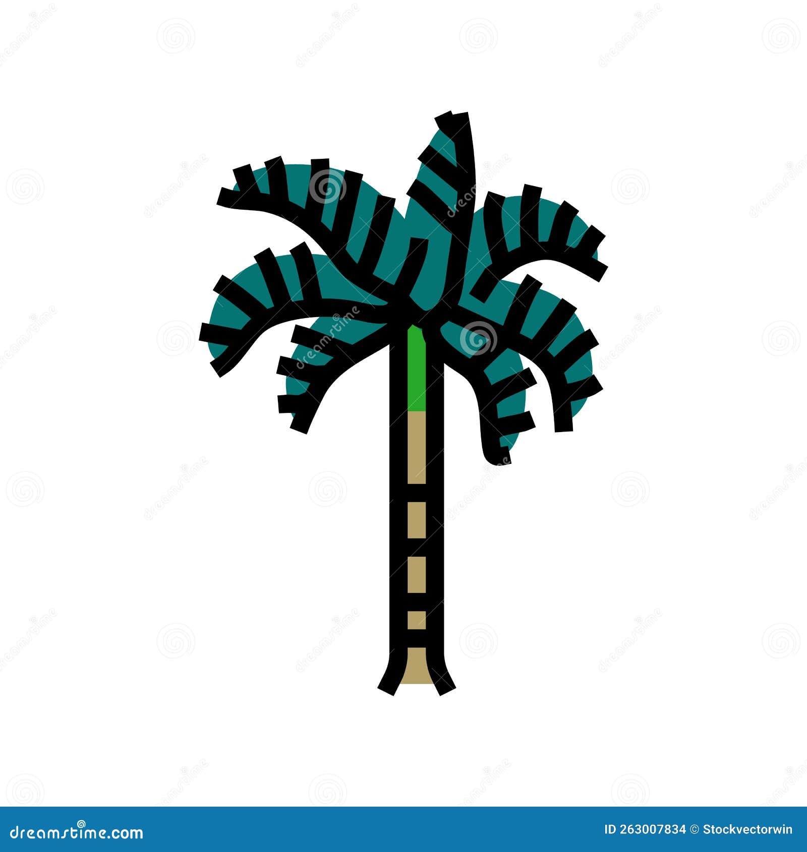 Foxtail Palm Tree Color Icon Vector Illustration Stock Vector ... Foxtail Palm Tree Color Icon Vector Illustration Stock Vector ...
