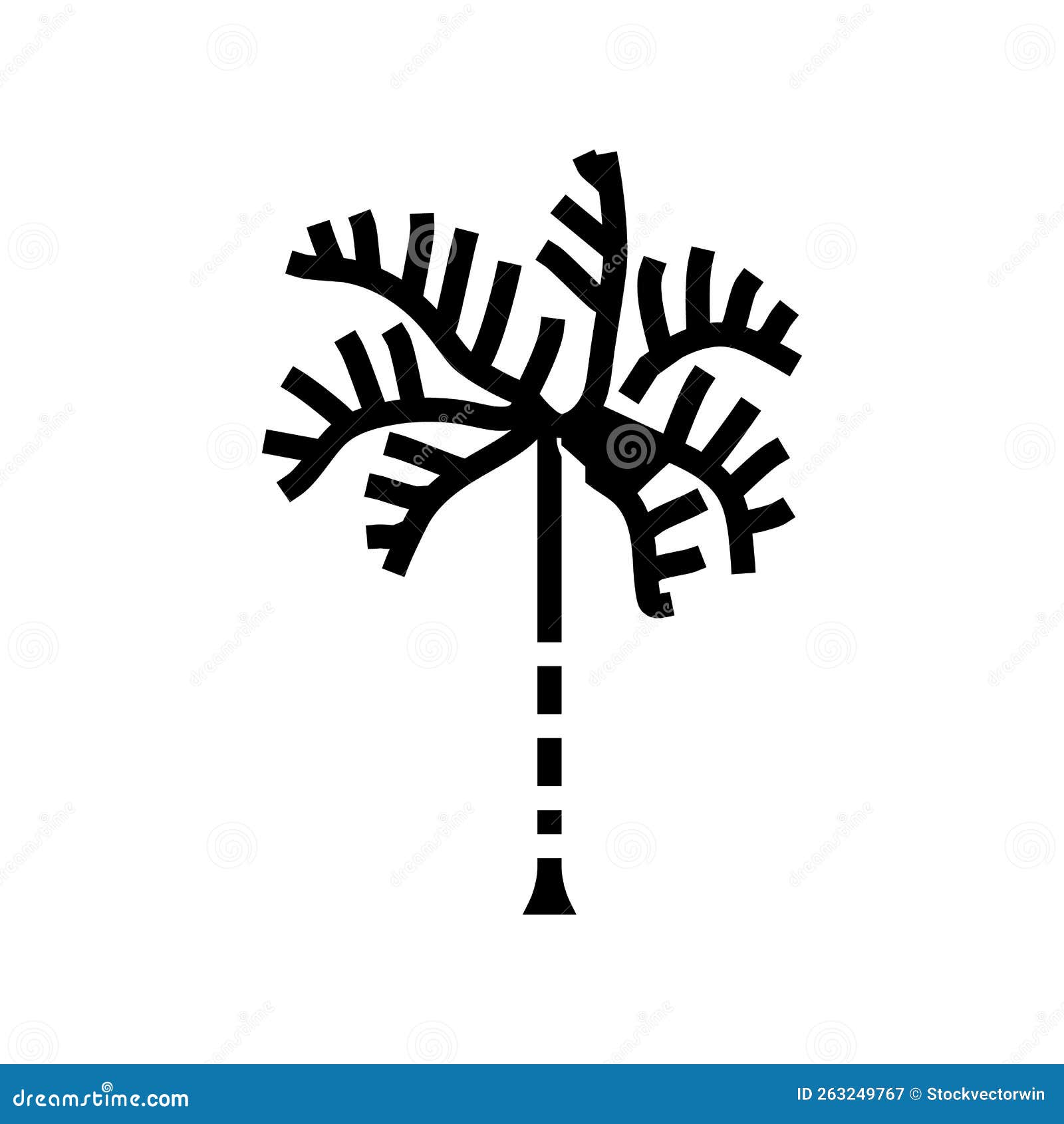 Foxtail Palm Tree Glyph Icon Vector Illustration Stock Vector ...
