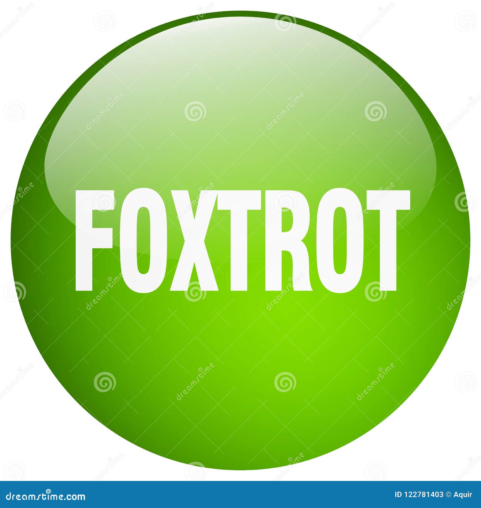 Foxtrot Round Ribbon Isolated Label. Foxtrot Sign. Cartoon Vector ...