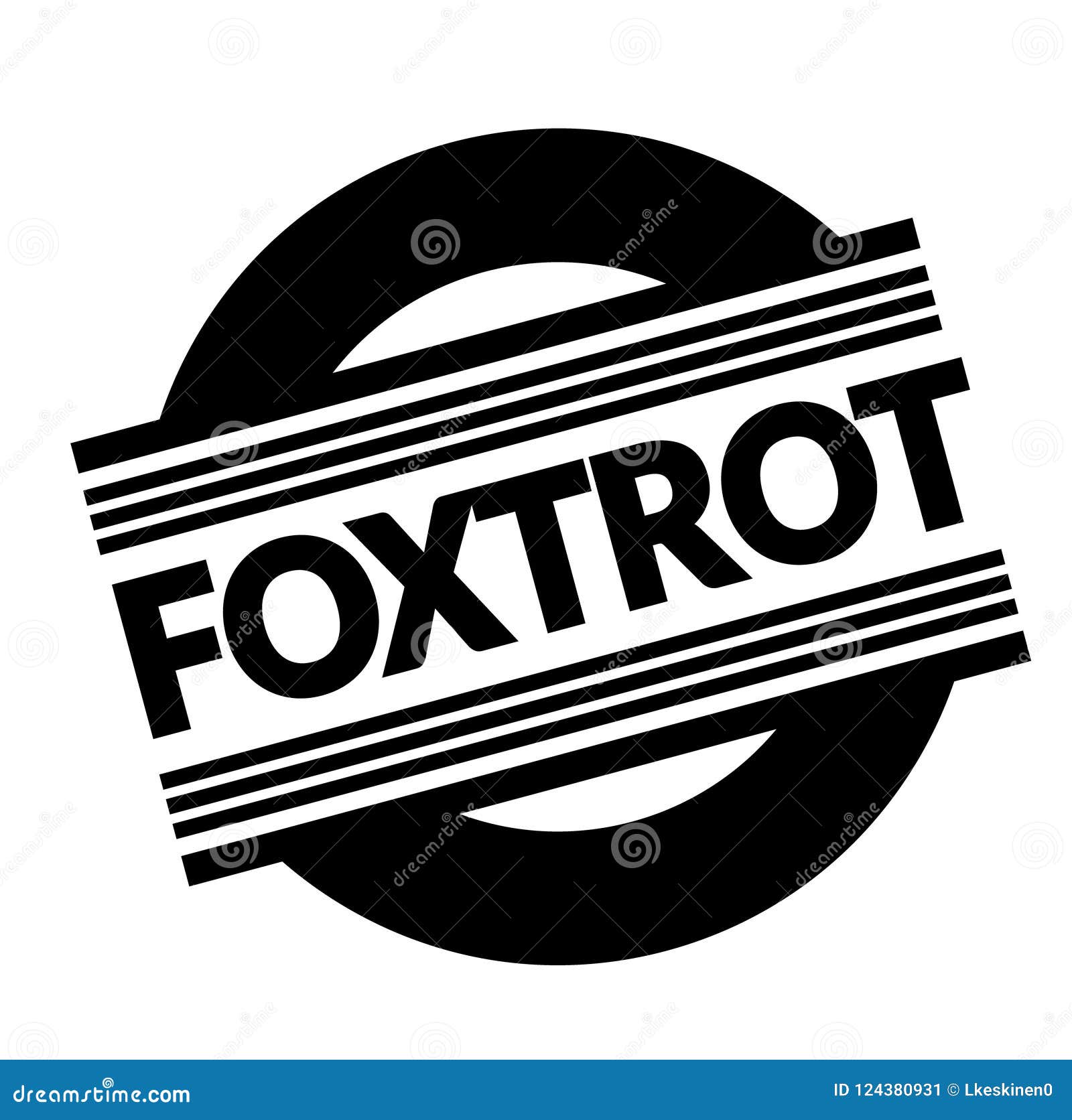 Foxtrot el sello en blanco ilustración del vector. Ilustración de pares ...