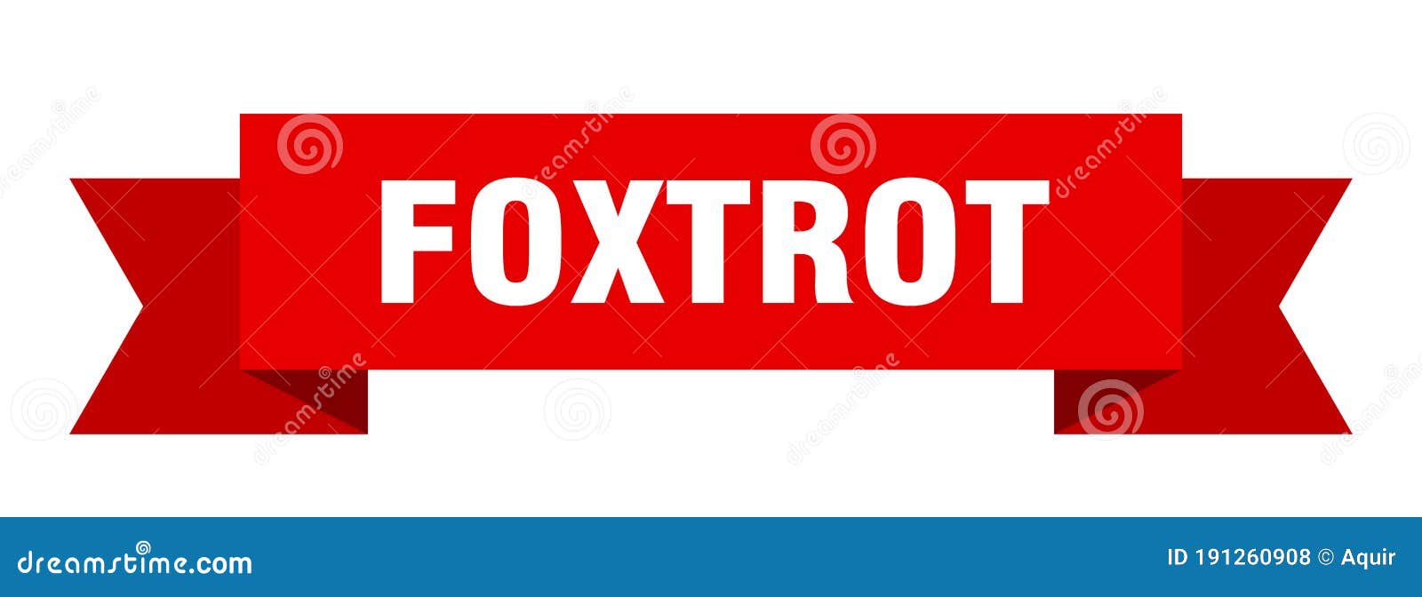 Foxtrot ribbon. stock vector. Illustration of lesson - 191260908