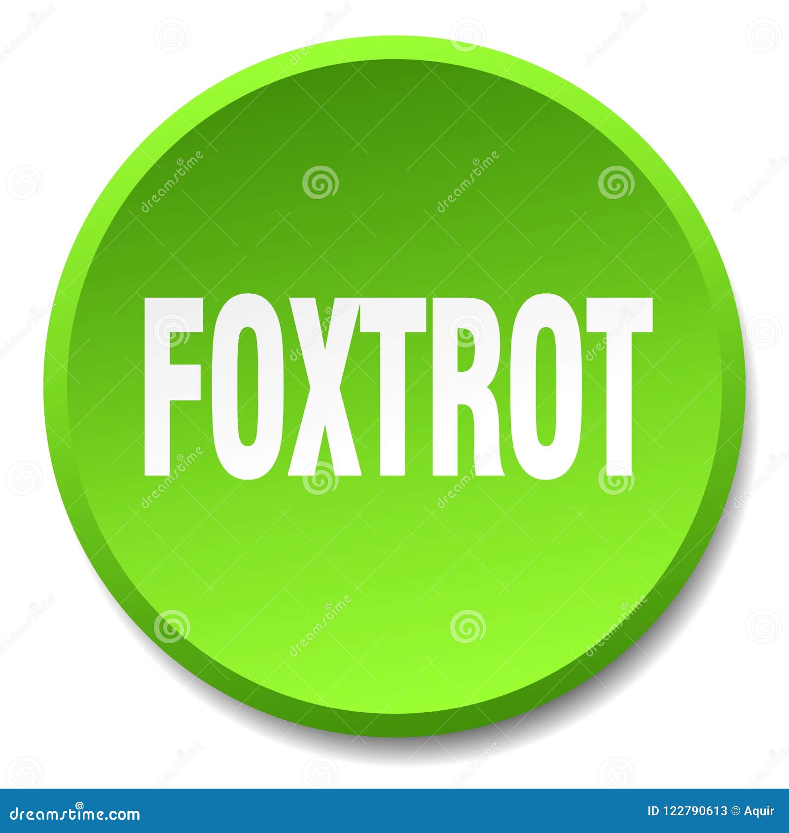 Foxtrot button stock vector. Illustration of icon, badge - 122790613