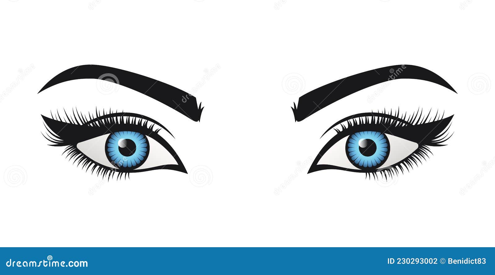 Foxy Eyes Logo. Blue Eyes on White Background Stock Vector ...