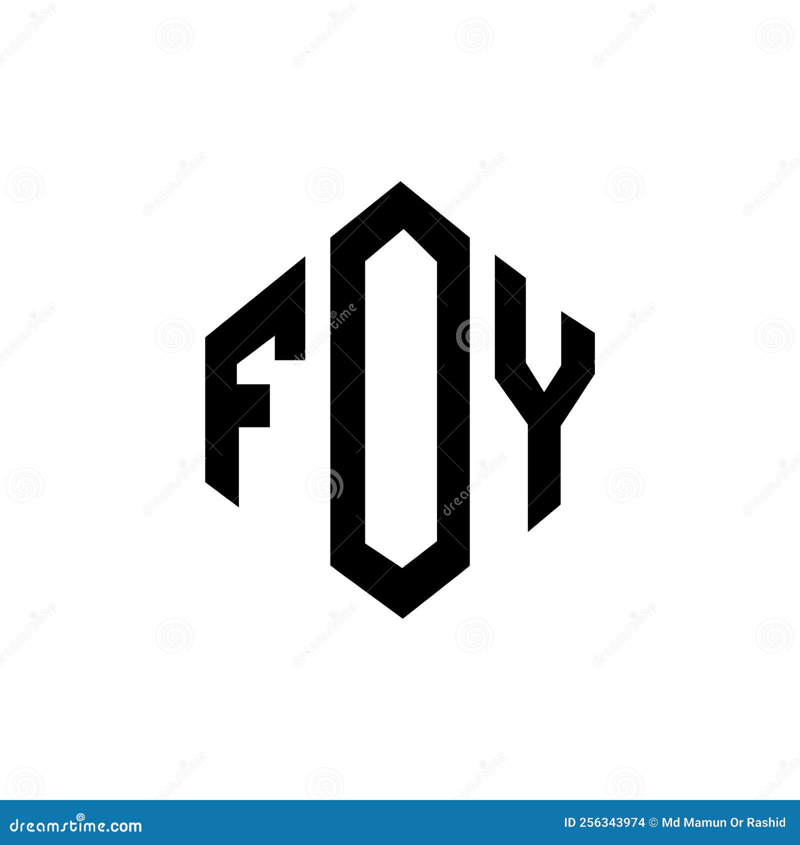 Foy Letter Logo Design With Polygon Shape Foy Polygon And Cube Shape Logo Design Foy Hexagon