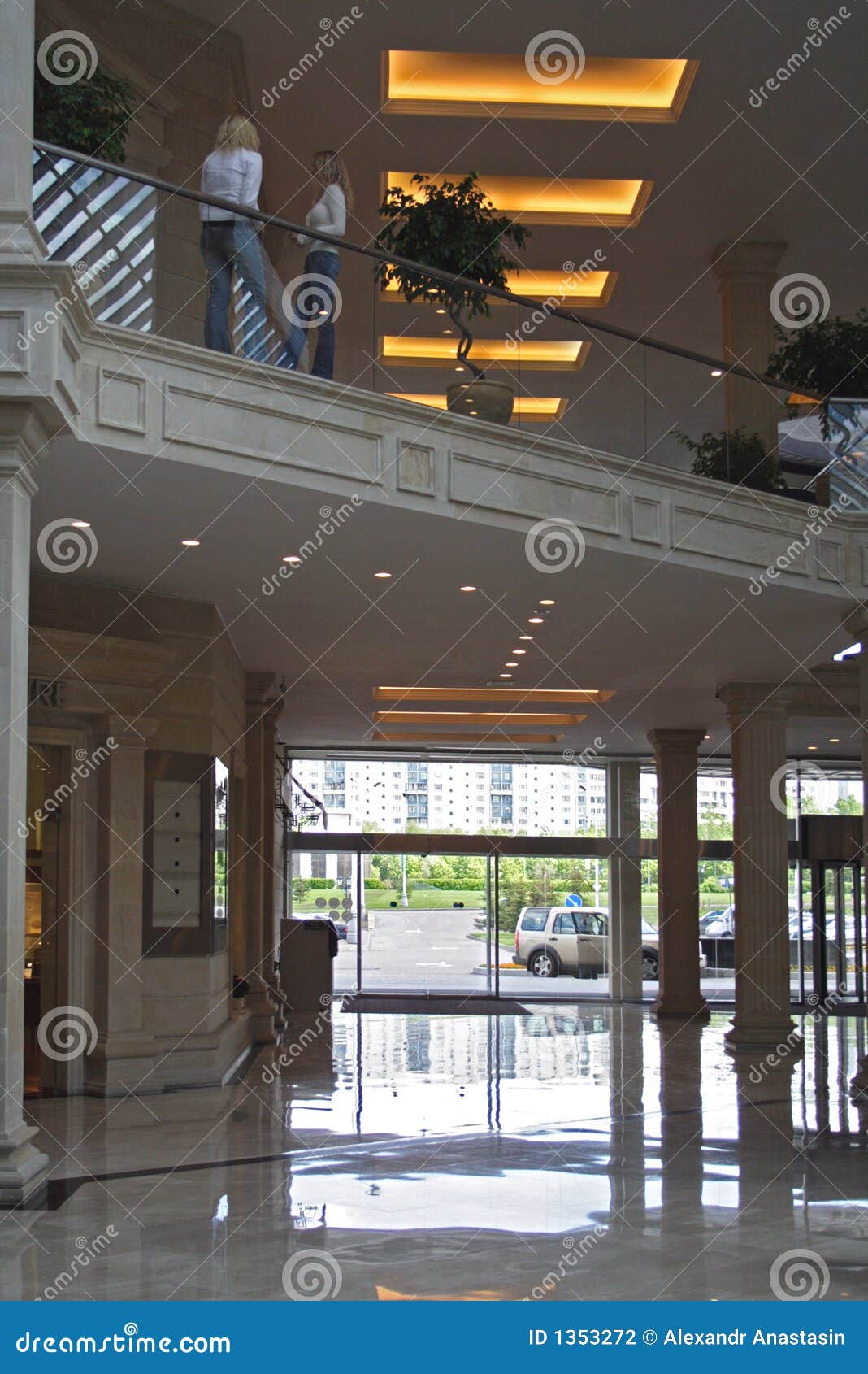 Foyer stock photo. Image of person, floor, hotel, lamp - 1353272