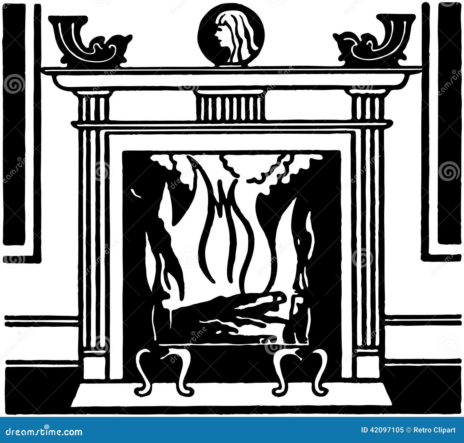 Foyer illustration de vecteur. Illustration du foyer - 42097105