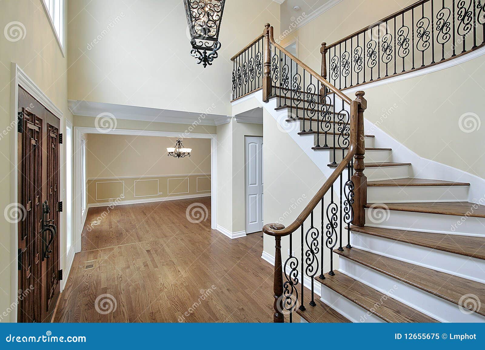 Foyer in New Construction Home Stock Image - Image of room, residential ...