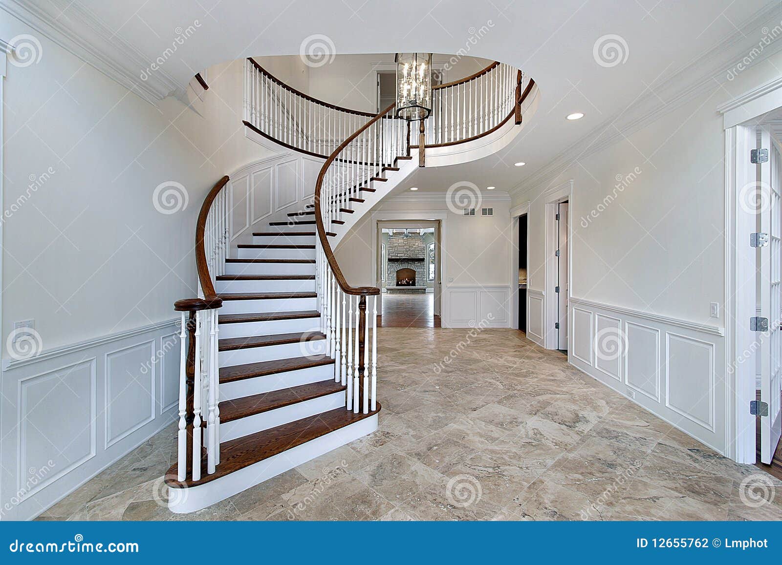 Foyer in New Construction Home Stock Photo - Image of residential, room ...