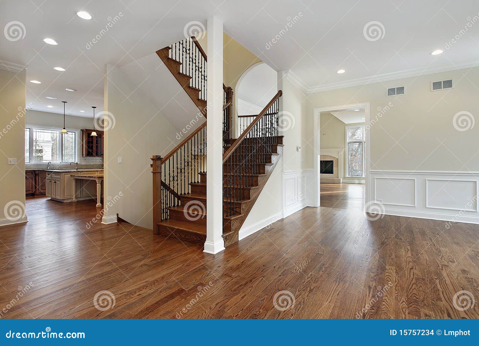 Foyer in New Construction Home Stock Photo - Image of decorate ...