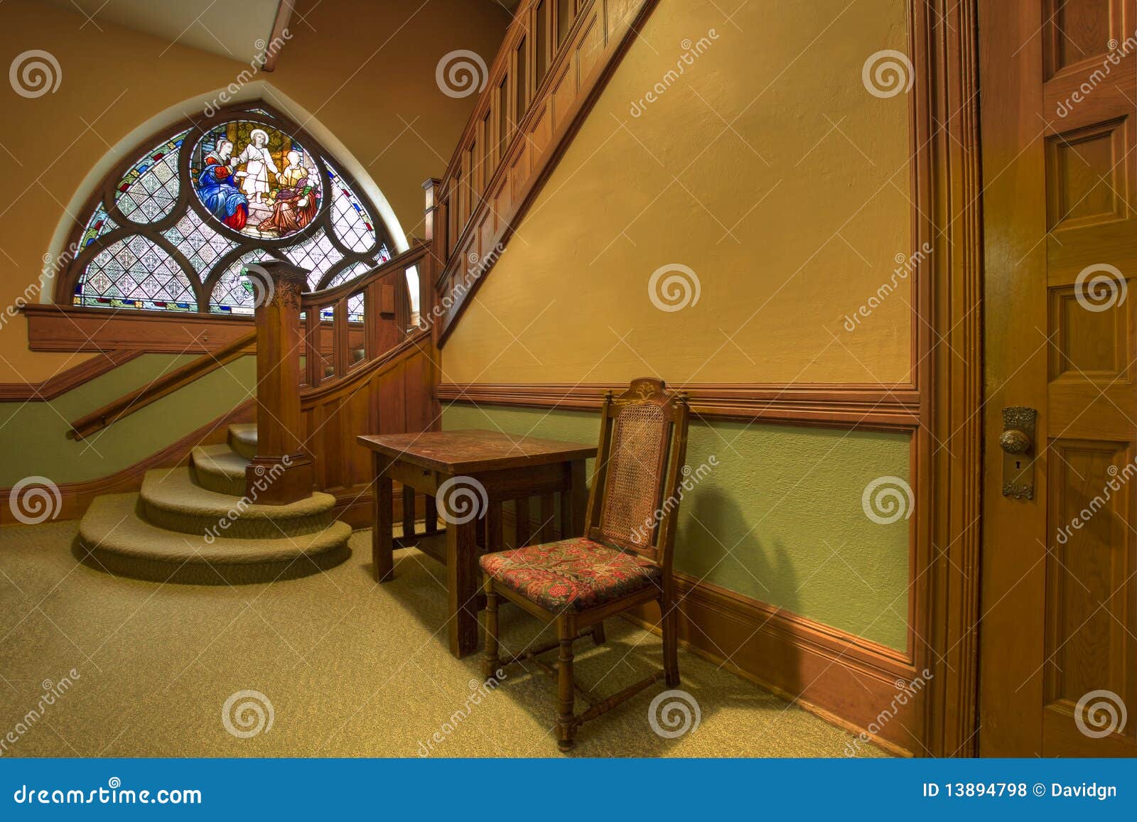 Foyer in Old Historic Church Stock Photo - Image of panels, antique ...