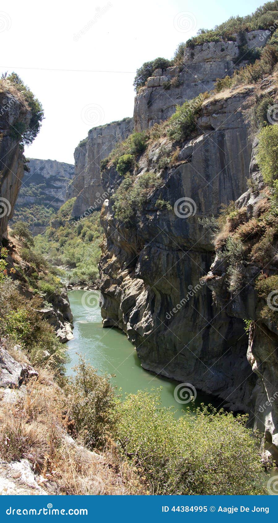 Foz De Lumbier Canyon in Spain Stock Image - Image of canyon, water ...