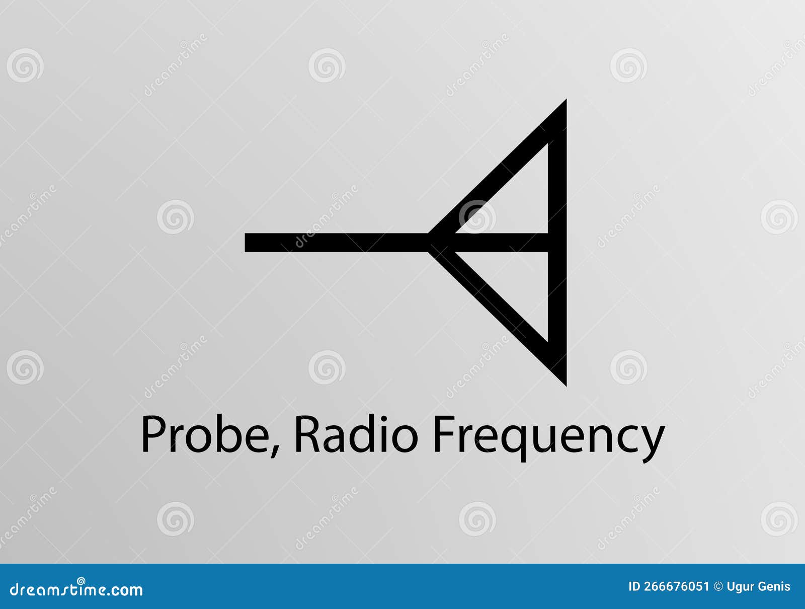 Probe, Radio Frequency Symbol, Vector Symbol Design. Engineering ...