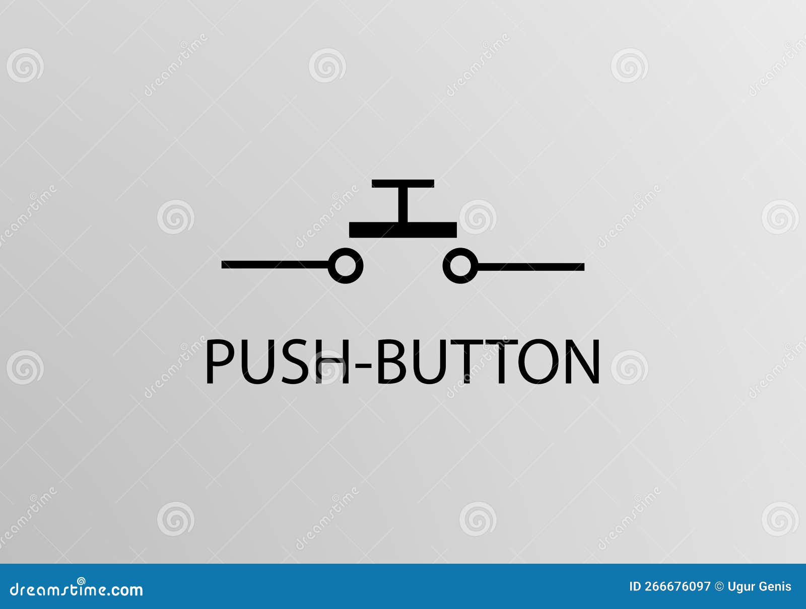 Push Button Symbol, Vector Symbol Design. Engineering Symbols. Stock ...