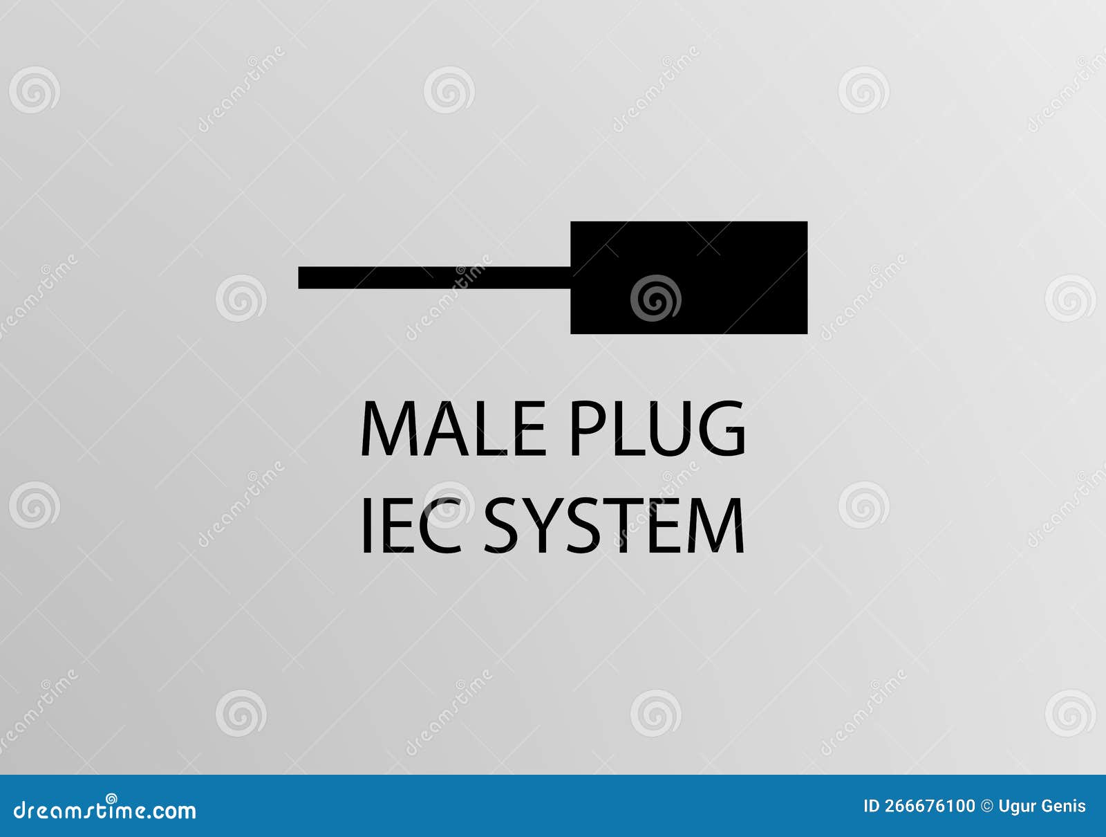 Male Plug IEC System Symbol, Vector Symbol Design. Engineering Symbols ...