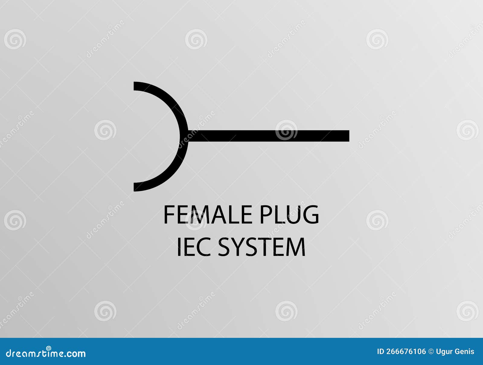 Female Plug IEC System Symbol, Vector Symbol Design. Engineering ...