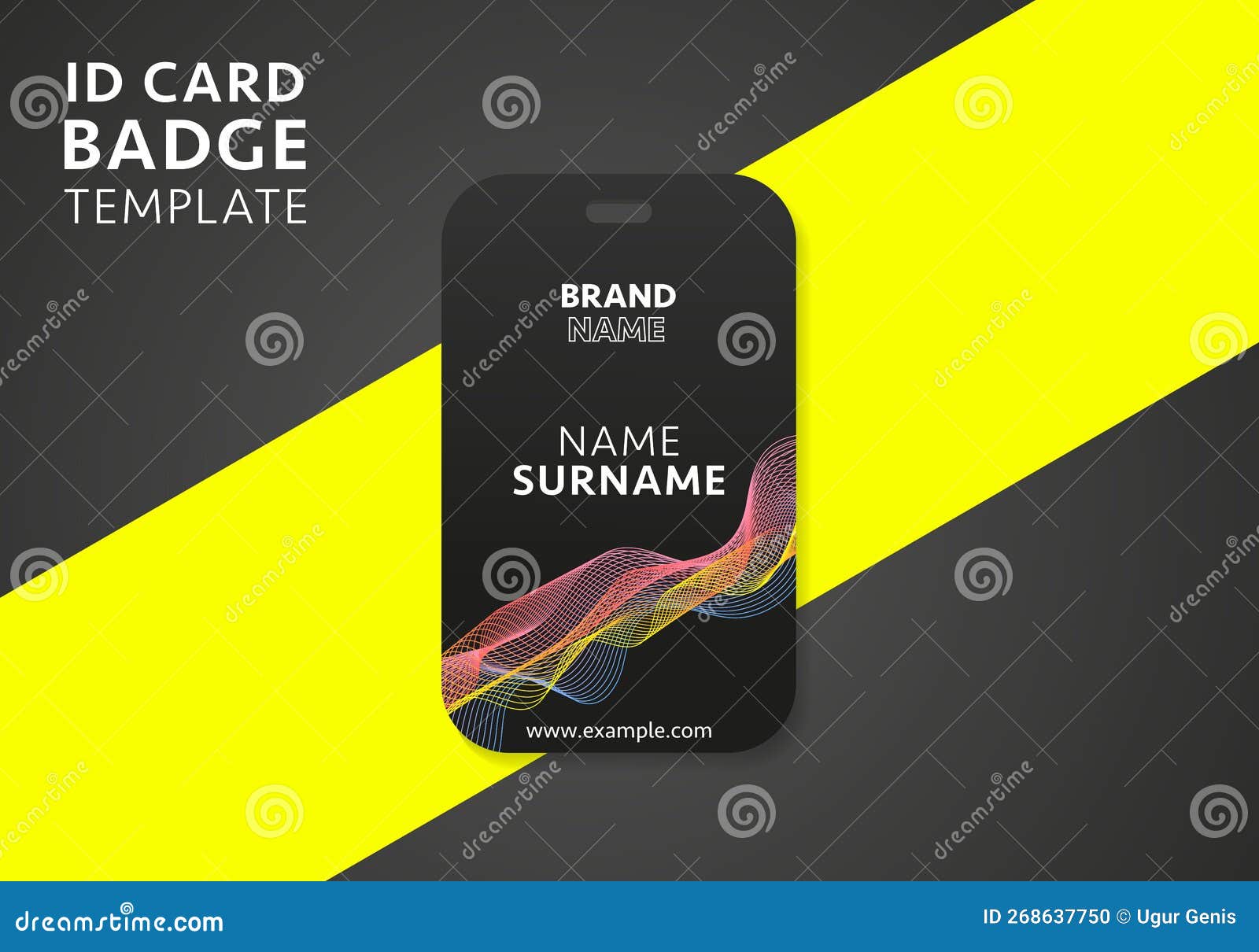 Creative Office ID Card Template Design Layout. Stock Vector ...