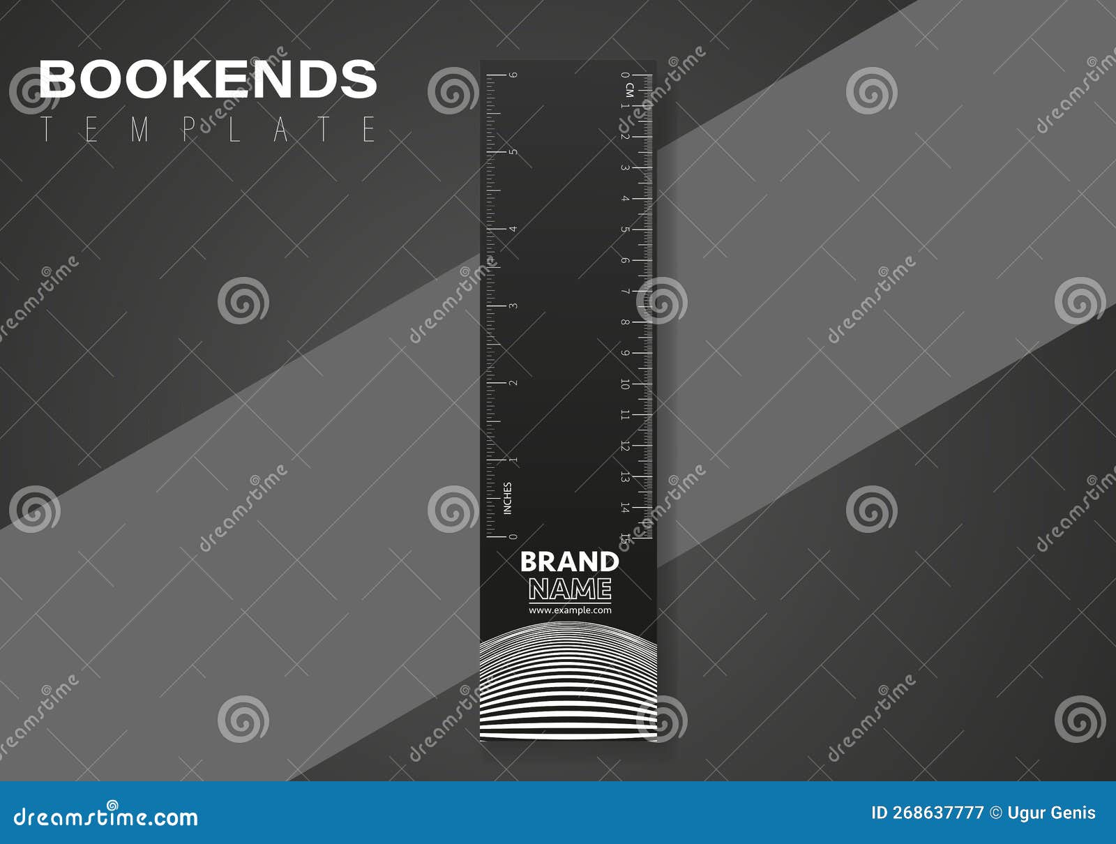 Business Modern Bookmarks Template Design. Vector Bookmark Template ...