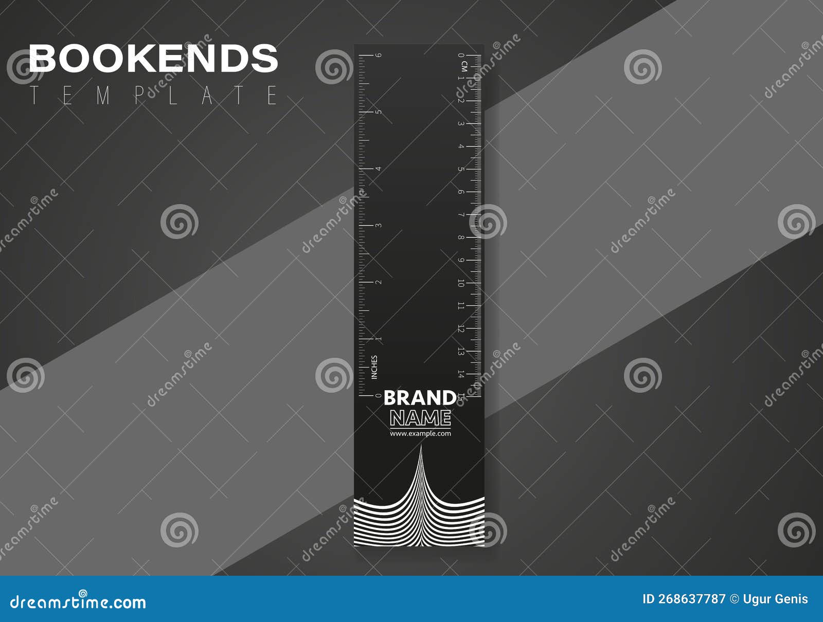 Business Modern Bookmarks Template Design. Vector Bookmark Template ...