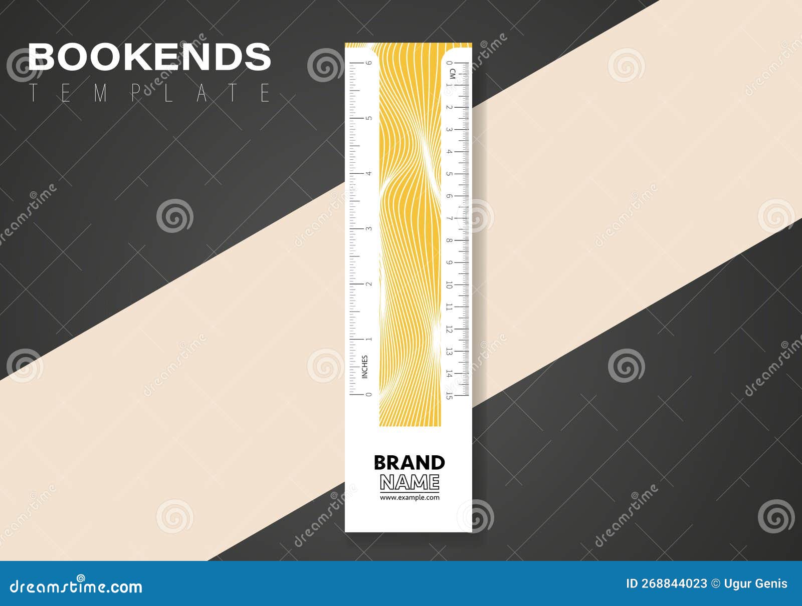 Abstract Bookmark Design. Vector Abstract Bookmark Template Stock ...