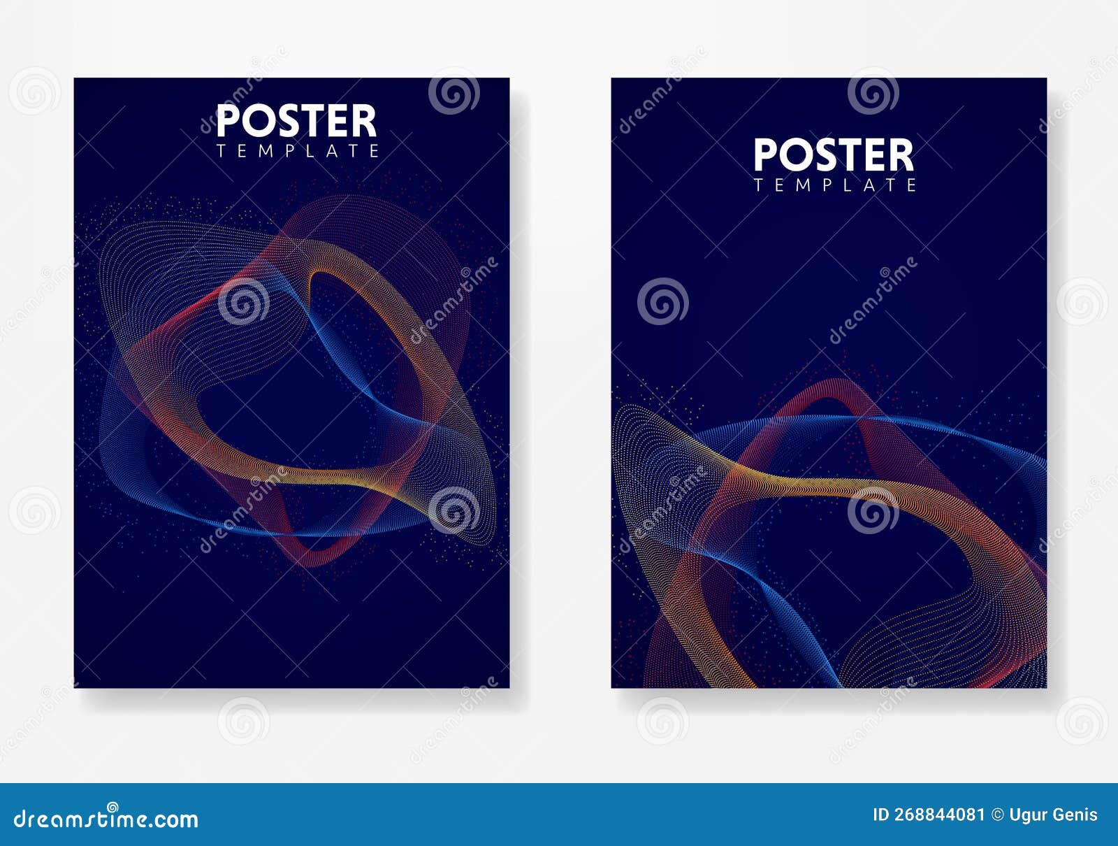 Modern Poster Design with Abstract Wave and Lines.Vector Design ...