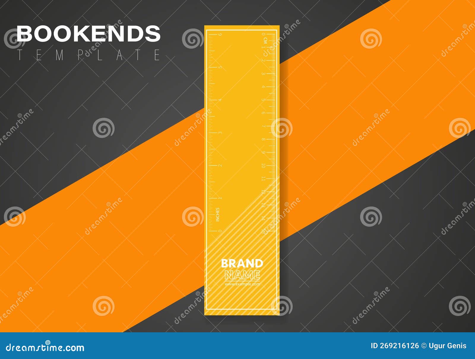 Bookend Template with Abstract Shapes. Abstract Dynamic Gradient ...