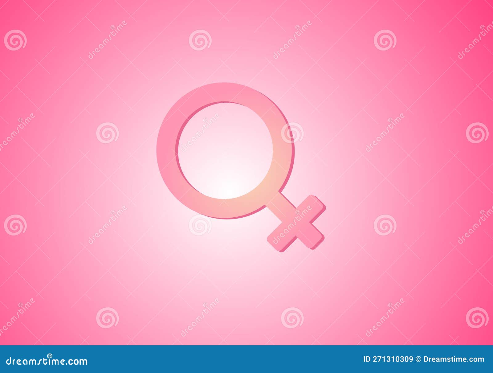 Pink Female Gender Symbol. Minimal Idea Concept, Vector Design Template ...