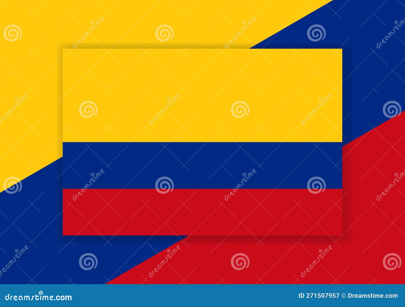 Vector Colombia Flag. Country Flag Design. Flat Vector Flag Stock ...