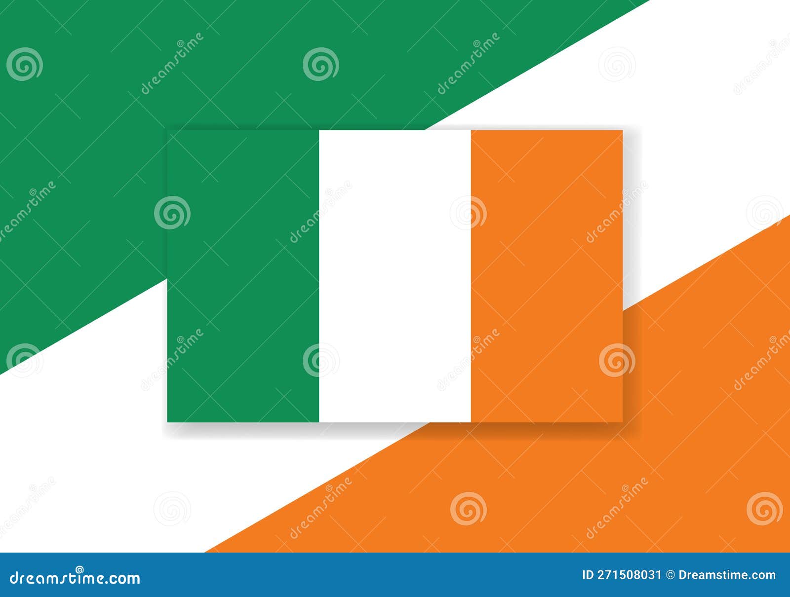 Vector Ireland Flag. Country Flag Design. Flat Vector Flag Stock Vector ...