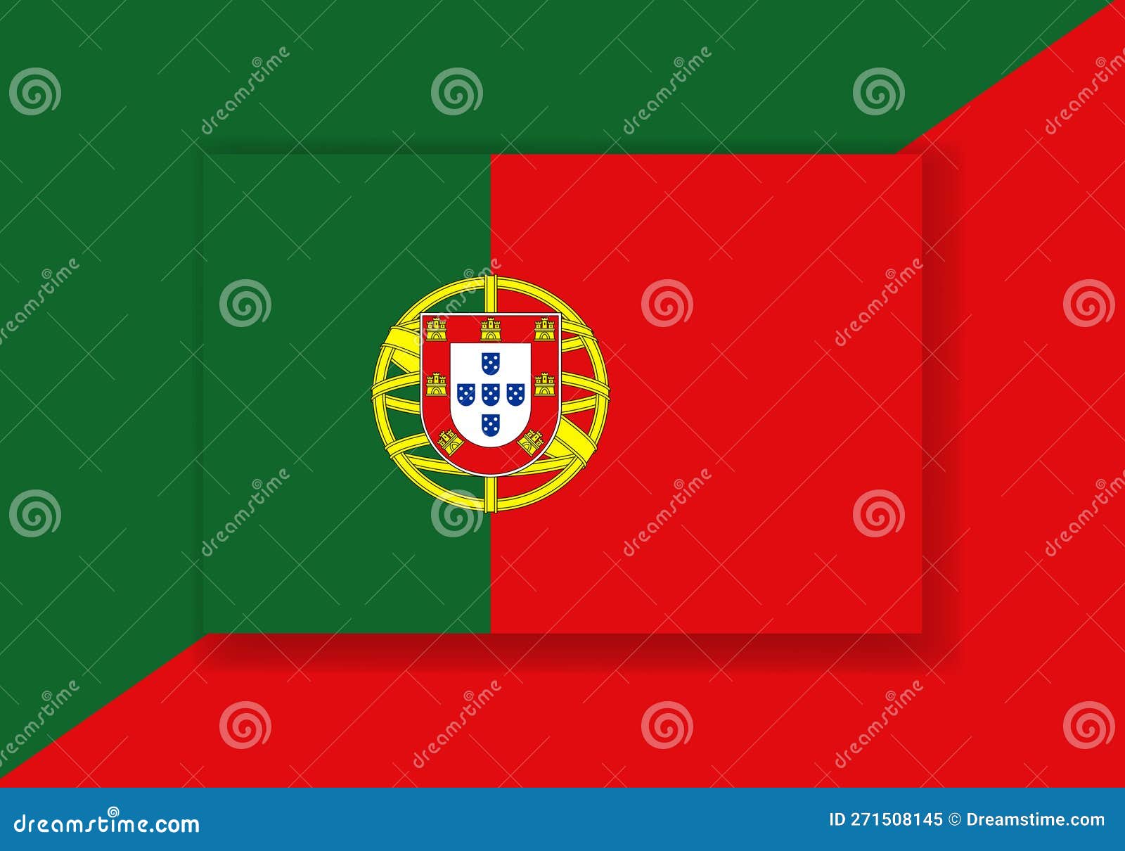Vector Portugal Flag. Country Flag Design. Flat Vector Flag Stock ...