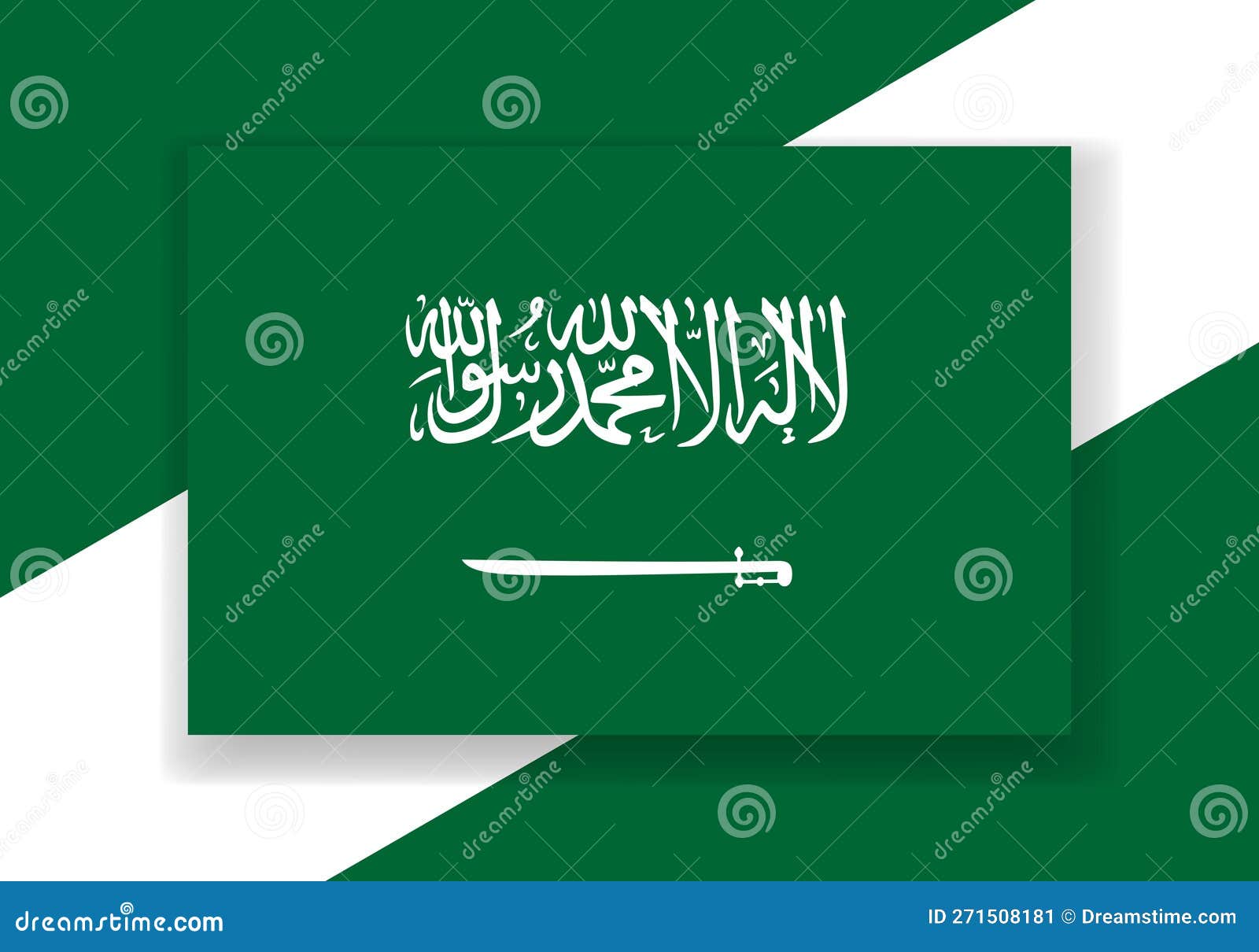 Vector Saudi Arabia Flag. Country Flag Design. Flat Vector Flag Stock ...