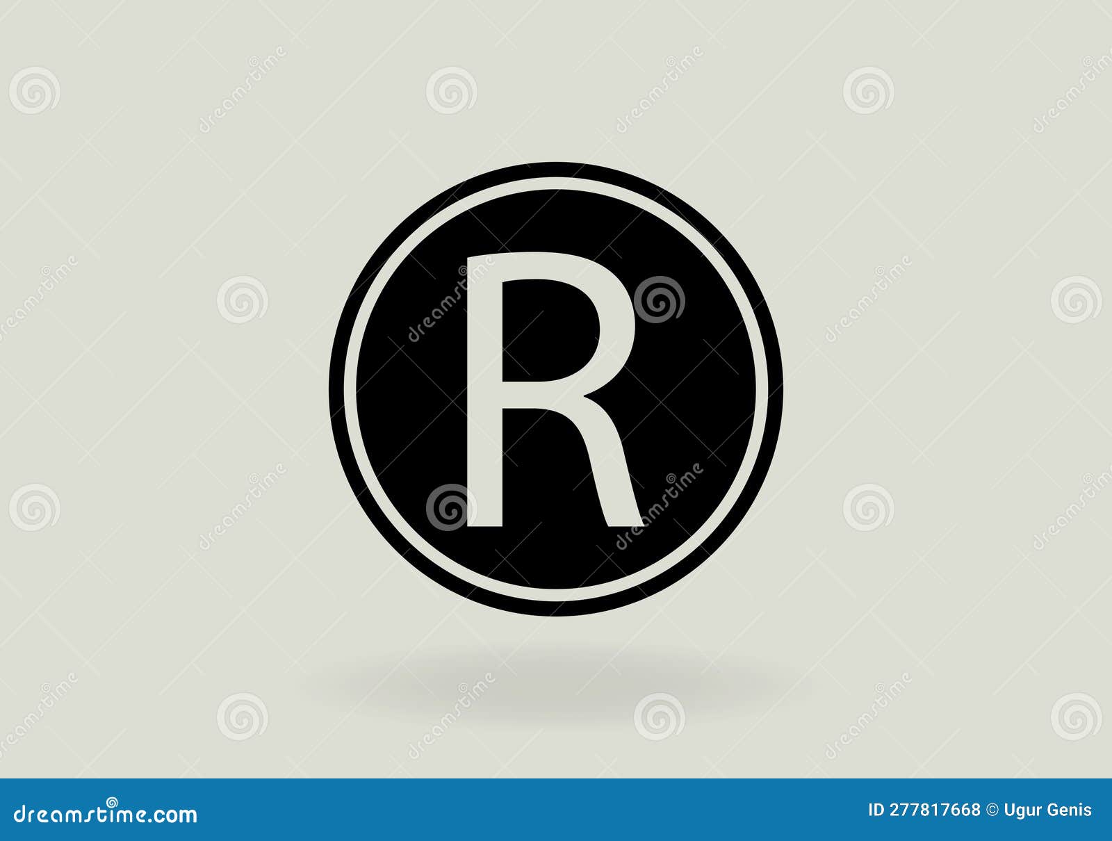 Registered Trademark Symbol Icon Vector on White Background Stock ...