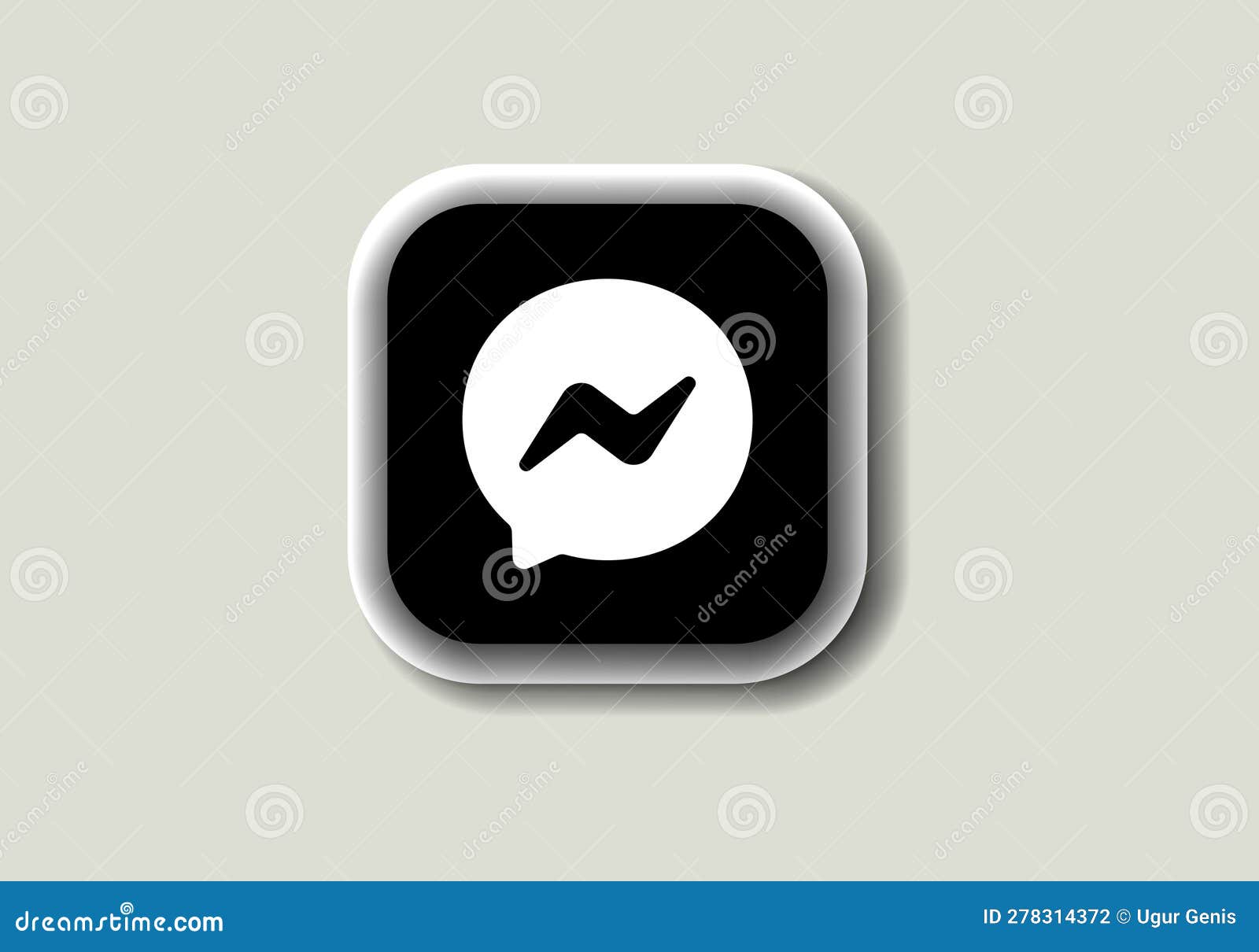 Facebook Messenger New Logo and Icon Printed on White Paper. Facebook ...